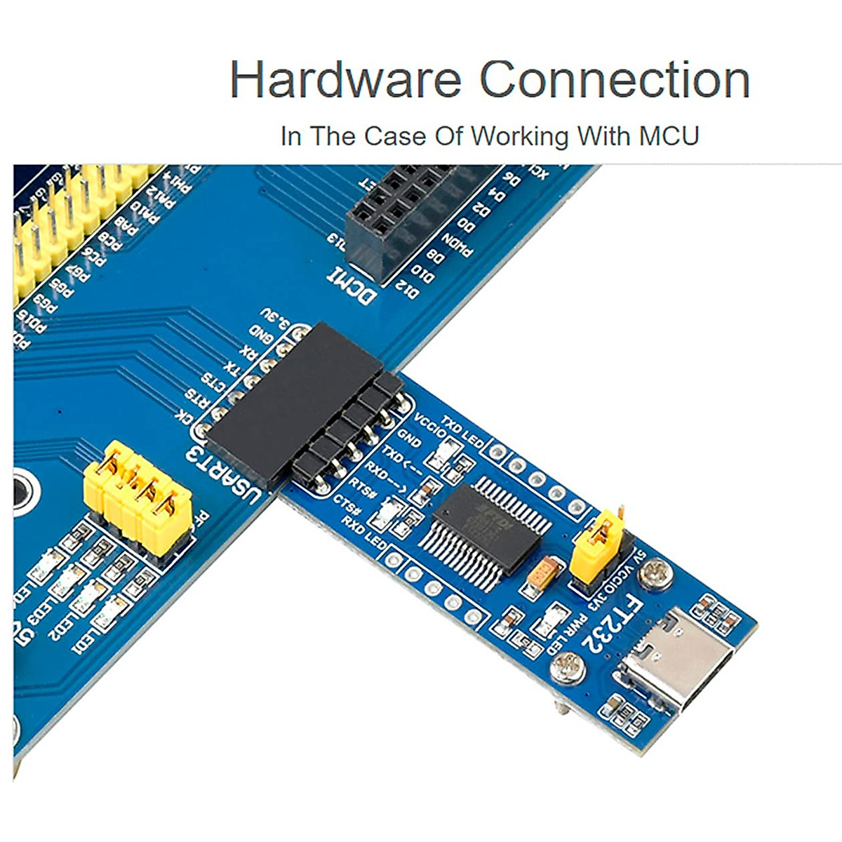 waveshare FT232 USB-C to UART (TTL) Communication Module USB-Type C Connector, Compatible with 3.3V/5V Logic Level, Support Linux Android Wince Windows 7/8/8.1/10/11, etc.