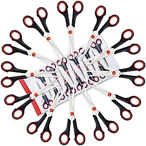 Scissors all Purpose Office Student Scissors 7 Inch Ultra Sharp Shears Comfort-Grip Handles Household Scissors Bulk Sturdy Sharp Craft Supplies - Pack of 12 Right/Left Hande