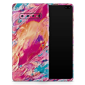 DesignSkinz Liquid Abstract Paint Remix V90 Protective Vinyl Decal Wrap Skin Cover Compatible with The Samsung Galaxy S20 (Screen Trim & Back Glass Skin)
