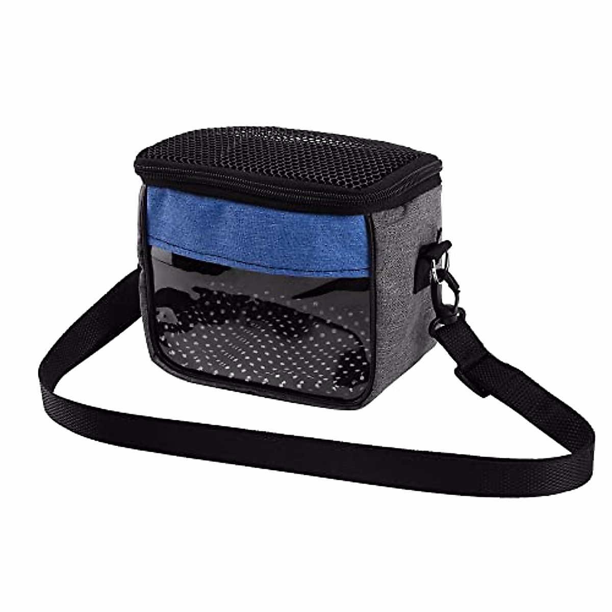 Filhome Guinea Pig Sling Carrier, Hamster Carrier Bag Portable Breathable Outgoing Travel Pouch Bag with Clear Window for Hamster Gerbil Sugar Glider Squirrel Guinea Pig (Size L)