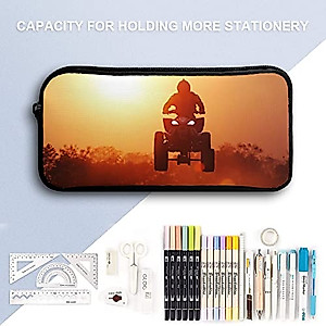 Silhouette ATV Jump Pencil Case Pencil Pouch Coin Pouch Cosmetic Bag Office Stationery Organizer