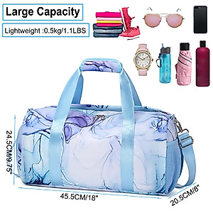 Sports Duffel for Girls Dance Bag Teen Duffle Bag Girls Weekender Bag Teen Gym Bag Travel Ballet Bag with Shoe Compartments