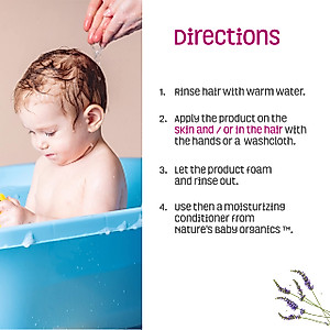 Nature's Baby Conditioner & Detangler - Formulated for Problem and Sensitive Skin - Sulfate Free, No Artificial Fragrances and pH Neutral - Lavender Chamomile 8 oz