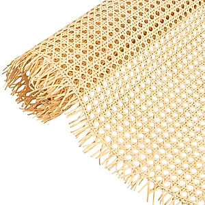 Cane Webbing Roll Rattan Webbing - Caning Material for Chairs Sukh 18 Inch Wide Cane Webbing Woven Open Mesh Cane Rattan Natural Cane Webbing Sheet for Chairs,Cabinet 3.3 FEET