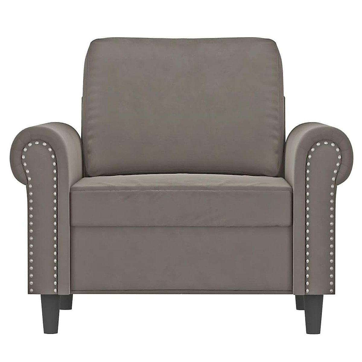 ULUYYUC Sofa Chair,Funky Sofa Modern Sofa Office Sofa Porch Sofa Living Room Furniture with Armrests Suitable for Living Room Apartment Home Office Light Gray 23.6" Velvet
