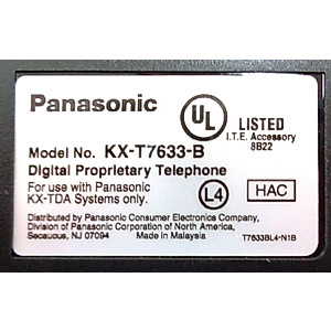 Panasonic KX-T7633 24 Button Backlit Display Speakerphone - Black (Renewed)