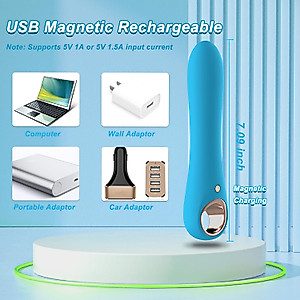 G Spot Vibrator Dildo, Tuitionua Realistic Silicone Dildos with 10 Vibration Modes, Soft Bendable Clitoral Vibrators, Vibrating Machine Massagers, Adult Sex Toys for Women Men(Blue)