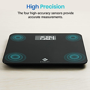 Etekcity Digital Bathroom Scale for Body Weight for People, Extra Wide Platform and High Capacity, Large Number and Easy-to-Read on Backlit LCD Display, 440 lb