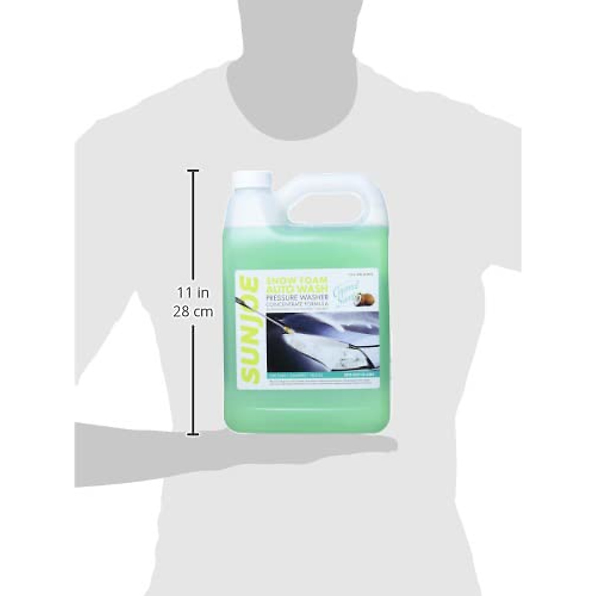 Sun Joe SPX-FCS1G-COC Premium Snow Foam Coconut Scent Car Wash Soap & Cleaner, 1 Gallon