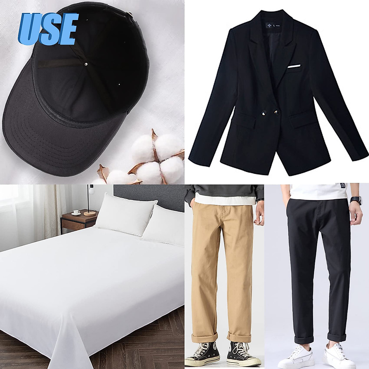 2 Yard White Twill Cotton Canvas Fabric,Natural Thick Cotton Poplin Fabric By The Yard,59 Inches Wide 100% Cotton Fabric, Embroidery Muslin Quilting Fabric Material for Sewing Material Apparel Cloth