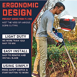 Worth Garden 84V 20" Cordless Battery Brushless Motor Self-propelled Lawn Mower, 19" Hedge Trimmer with 4 x 2.5AH Lithium Batteries & 2 Fast Chargers in 40Mins