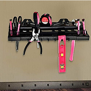 Home-X - Wall Mount Multi Tool Storage Organizer Rack | Perfect for Garage, Shop or Shed