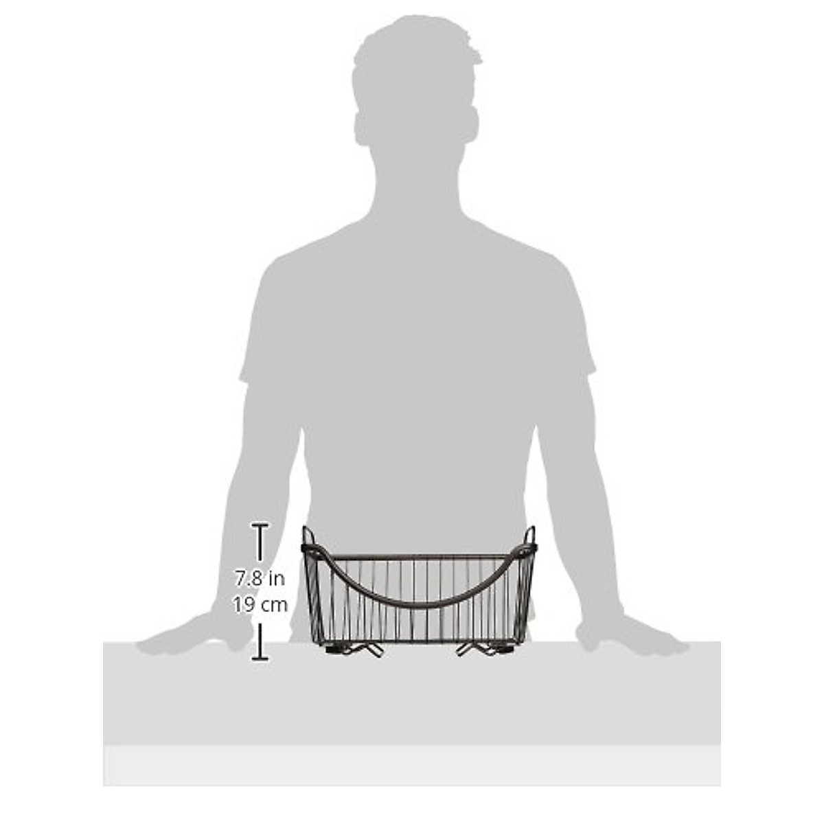 Spectrum Diversified Ashley Stackable Basket, Large, Bronze