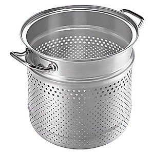 Kuhn Rikon "Montreux" With Insert 6.5 L Pasta Pot, 8.66", Silver