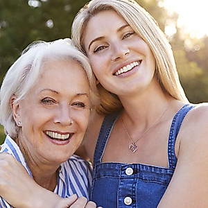 AmorAime 925 Sterling Silver Heart Necklace Nurse Necklace Stethoscope Birthstone Necklace for Doctor Medical Student for Festival, Vacation