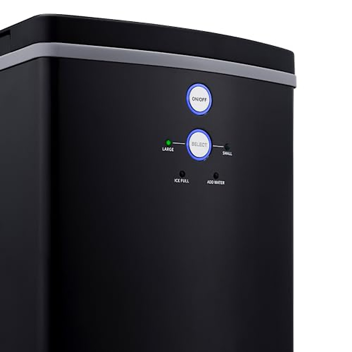 NewAir Black Portable Ice Maker | First Batch In Under 10 Minutes And 33 lb Daily | 2 Ice Size Bullets Daily, Perfect Machine For Kitchen Countertops, and RV NIM033BK00