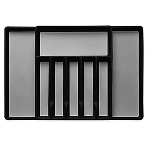 Expandable Cutlery Drawer Organizer, Flatware Drawer Tray for Silverware, Serving Utensils, Multi-Purpose Storage for Kitchen, Office, Bathroom Supplies