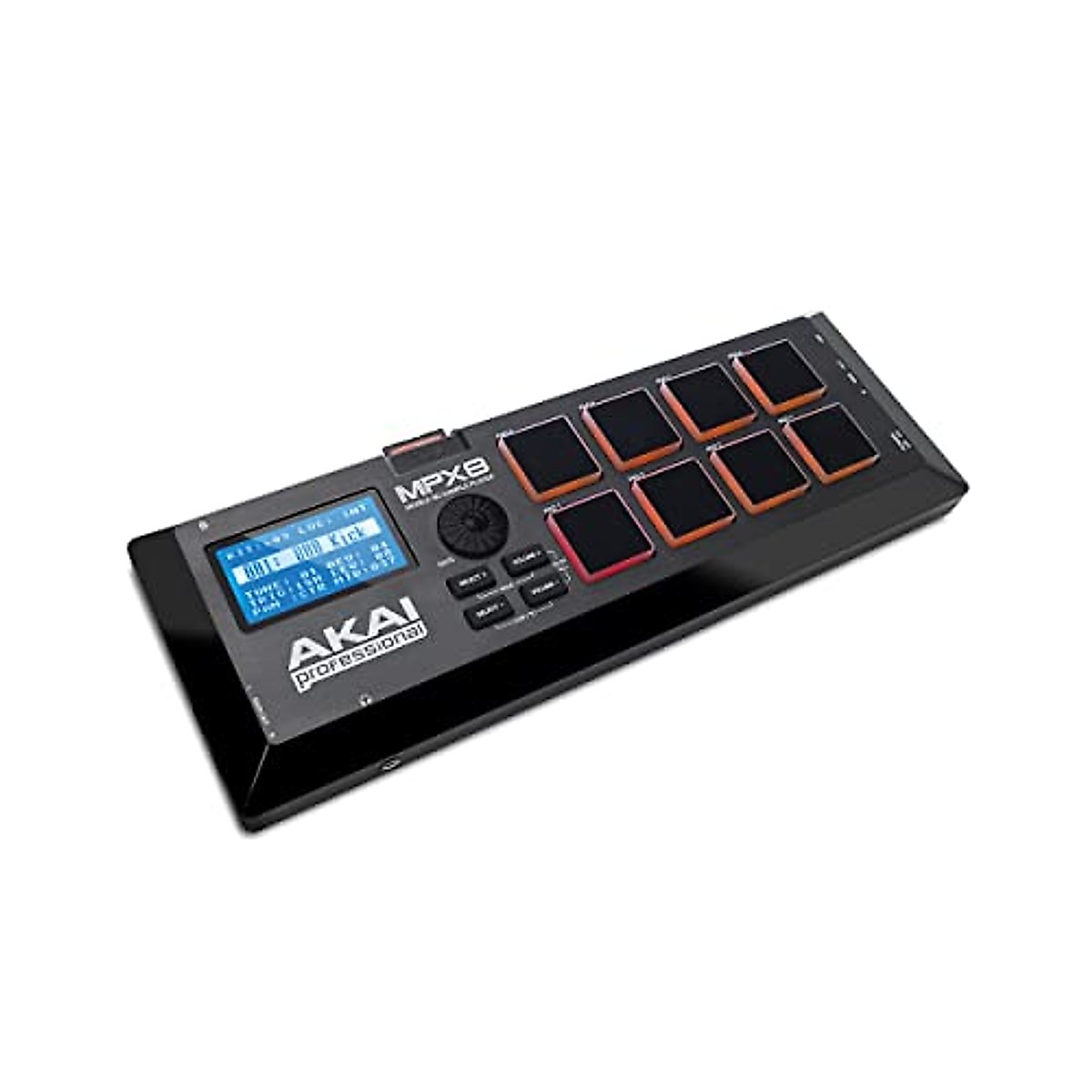 AKAI Professional MPX8 - Portable Sample Pad Controller With 8 Performance-Ready Velocity-Sensitive Pads, MIDI Connectivity & On-Board SD Card Slot
