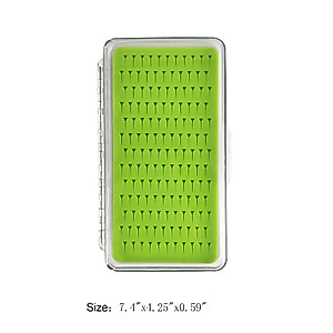 Riverruns Fly Box with Silicone insert Slim Clear Smart Pocket Hook Tackle Box for Fly Fishing (G34LB)