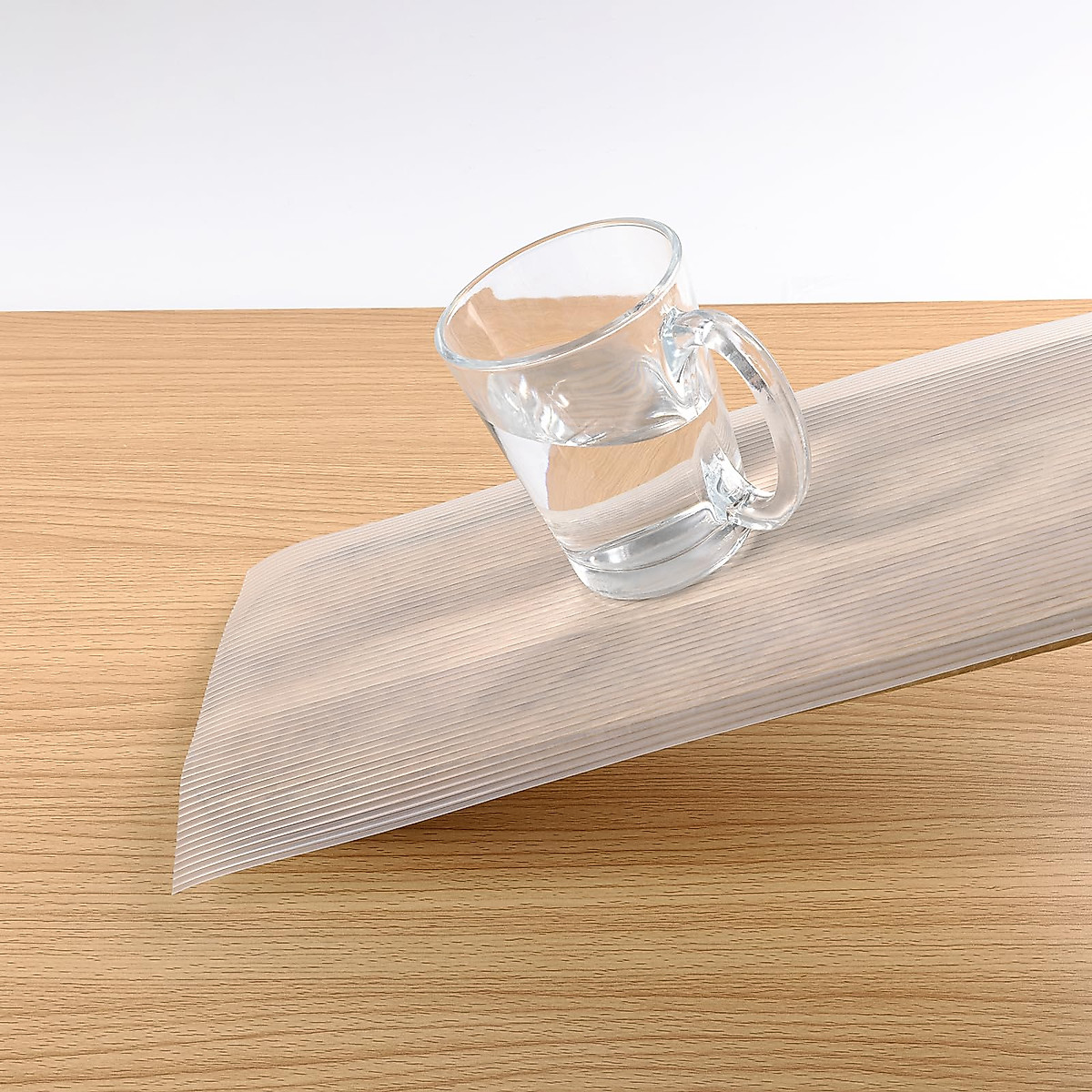 TANONE Clear Shelf Liner, Non-Slip Cabinet Liner, 12 Inch x 20 FT Drawer Liner Washable, Non Adhesive for Kitchen Cabinet, Shelves, Refrigerator