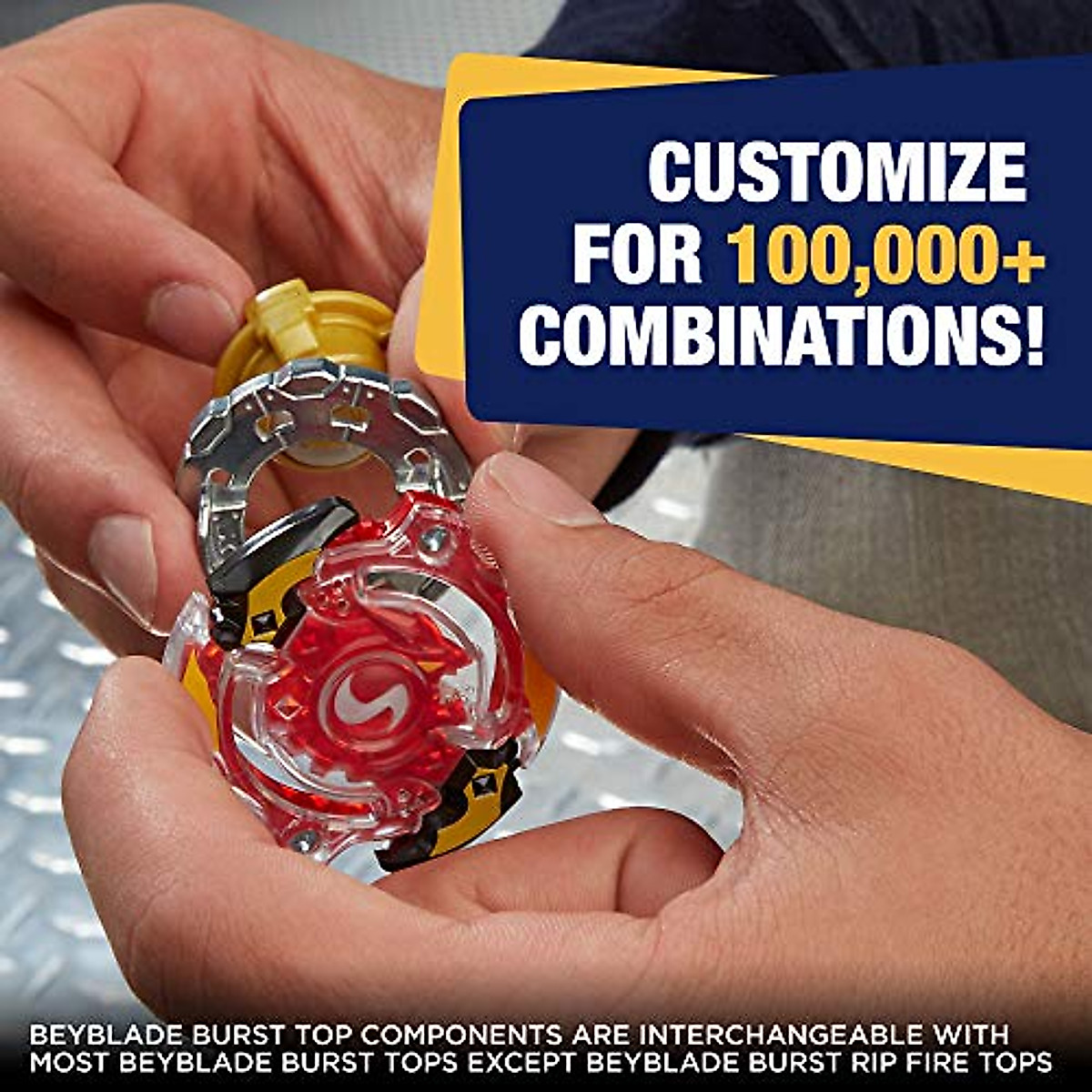 Beyblade Burst Epic Rivals Battle Set – Complete Set with Beystadium, Battling Tops, and Launchers – Age 8+ (Amazon Exclusive) , Yellow