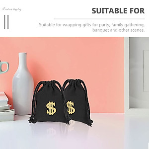 Zerodeko 4pcs Bag Money Bag Money Treat Bag Sign Carrying Sack Festival Cosplay Supplies Gift Bag Pirate Party Supplies Toy Storage Bag Cotton Drawstring Canvas Bag Women's
