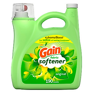 Gain Fabric Softener, Original Scent, 164 fl oz, 190 Loads, HE Compatible