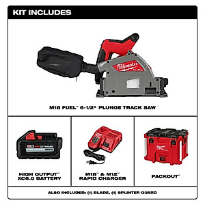 Milwaukee 2831-21 M18 FUEL 18V 6-1/2" Cordless Li-Ion Plunge Track Saw Kit