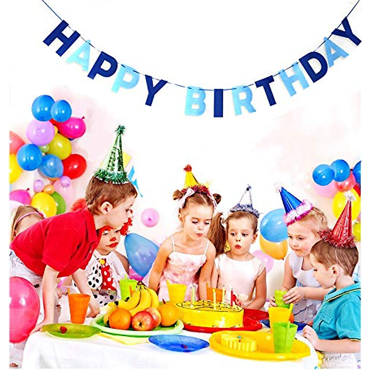 Happy Birthday Bunting Garland Banner Pennant Flags Party Home Hanging Decor