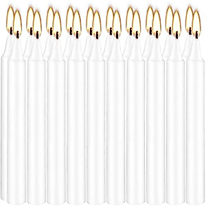 Set of 20 White Spell & Chime – Premium Mini Taper Candles for Rituals, Prayer, Birthdays, Meditation, Altar - 4 Inch Tall, Unscented (White)