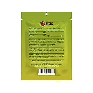 Mosquito Guard Repellent Bands / Bracelets (12 Pack) Made with Natural Plant Based Ingredients - Citronella, Lemongrass Oil. DEET Free