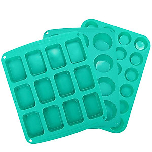 Webake Silicone Baking Pans Set of 3, Silicone Bakeware Silicone Muffin Pan, Mini Cupcake Pan, Mini Brownie Pan, Silicone Molds Cake Baking Tray Combo Set