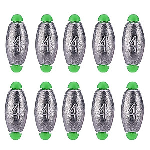 Fishing Weights Removable Sinkers Fishing Sinker Tackle Kits 5 Sizes 10Pcs a Pack(4g)