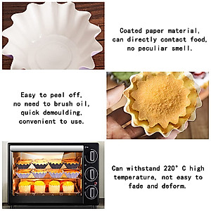 100 PCS Baking Cups Cupcake Liner Flared Brioche Standard Muffin Wrappers Greaseproof Coated Paper Cup for Wedding Birthday Holiday Party or Baby Shower (Brown)