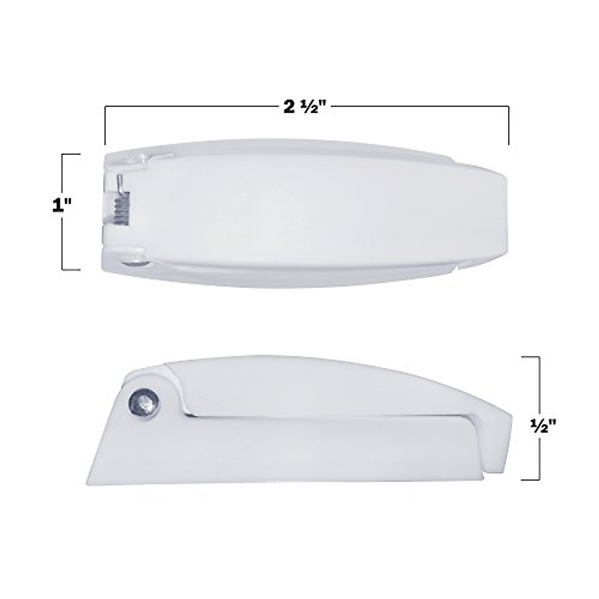 Camp'N - 12 Pack- Baggage Door Catch - Clip - Holder - for RV, Trailer, Camper, Motor Home Baggage Doors (White)