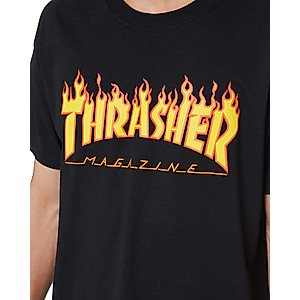 Thrasher Flame Logo T-Shirt Black Medium
