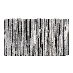 100% Cotton Rag Rug 3x5' Multicolor Chindi Rug - Hand Woven & Reversible for Living Room Kitchen Entryway Rug - Charcoal,Kitchen Rugs, Farmhouse Rugs, Rugs for Living & Bedroom,Woven Rugs