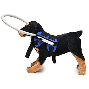 GabeFish Ring Harness for Blind Dog, Lightweight Blind Ring for Pets, Blind Dog Bumper, Bump Guard for Blind Dogs Blue Medium