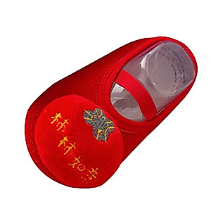 Mercatoo Autumn and Winter Children Toddlers Boys and Girls Floor Sports Non Slip Warm Comfortable Solid Color Chinese New Year Style Baby Boy 18 Month (A, 6-12 Months)