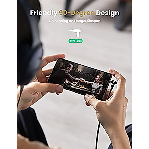 UGREEN 3.5mm Audio Cable Hi-Fi Sound Stereo Nylon Braided Male to Male Aux Cord 90 Degree Aux Cable Gold Plated Compatible with iPod iPad Tablets Headphone Speakers Home Car Stereos, 3FT