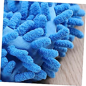 Chenille Socks 6pcs/ 3 Pairs Floor Mops Cleaning Mops Chenille Socks Floor Cleaning Slipper Lazy Mop Slippers Chenille Shoe Cover Detergent Washable Dust Mop Slipper Mop Cap