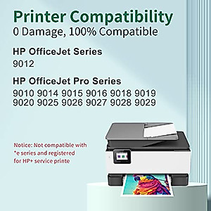 TOKYOINK Remanufactured 962XL Ink Cartridges Black and Color Combo Pack High Yield Replacement for HP 962XL 962 XL Work with HP Officejet Pro 9010 9018 9020 9015 9025 Printer Ink Cartridges (4 Pack)