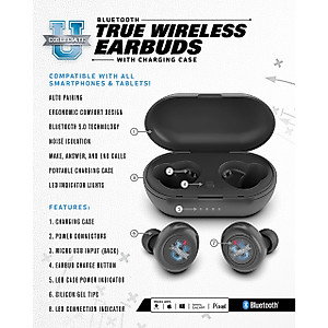 NCAA Oregon Ducks True Wireless Earbuds, Team Color