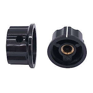 Taiss 10pcs Potentiometer Knobs 6 mm Dia. Shaft Silver Tone Top Rotary Knobs Black A02-6mm