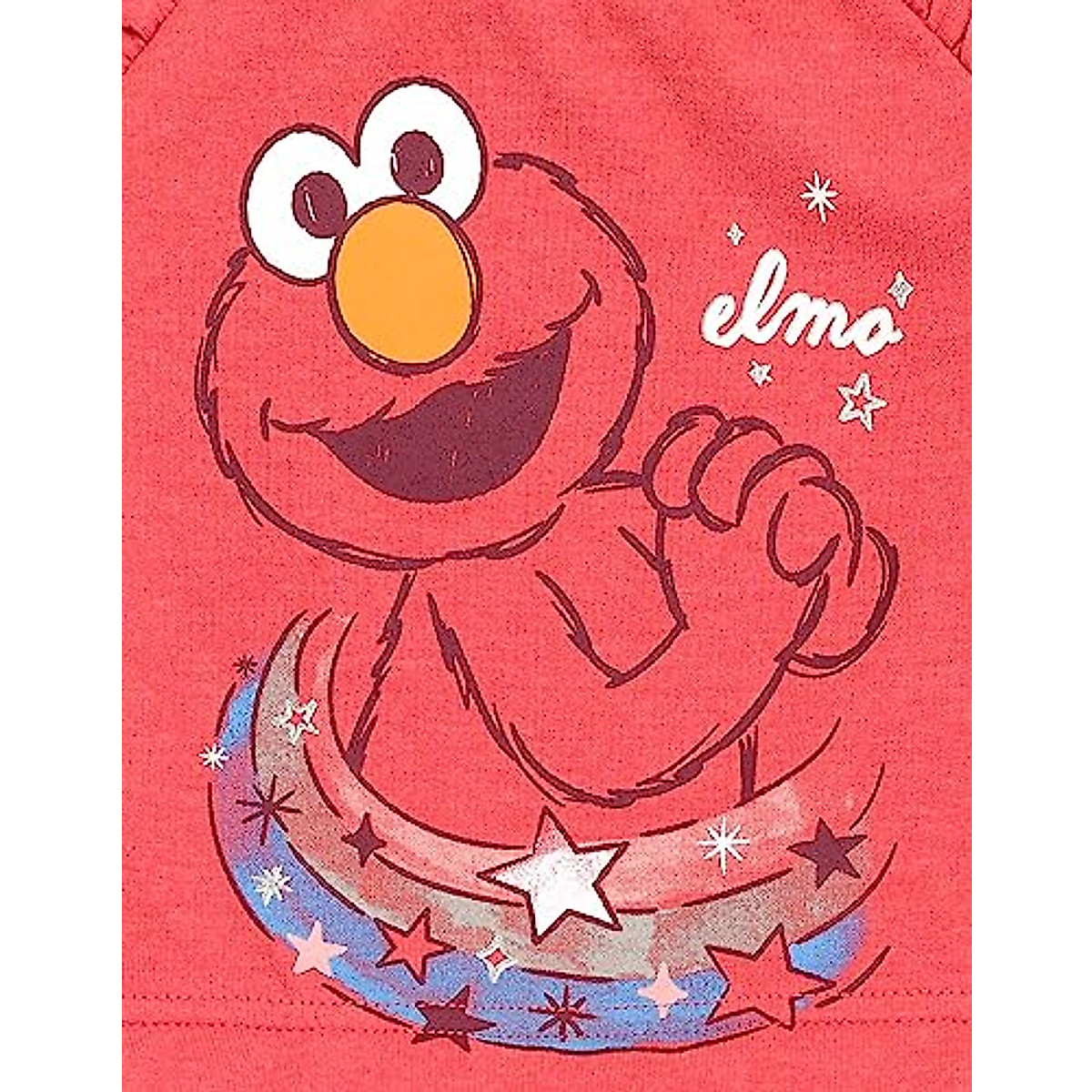 Sesame Street Elmo Infant Baby Girls French Terry Dress Red 24 Months