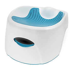 Nuby Baby Non-Slip Bathing Cradle with Built-In Drip Tray Dual-Use (In-Tub & Countertop), Aqua