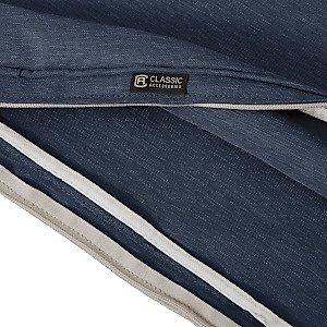 Classic Accessories Montlake FadeSafe Water-Resistant 42 x 18 x 3 Inch Outdoor Bench Cushion, Heather Indigo Blue, Outdoor Bench, Bench Cushions, Outdoor Cushions
