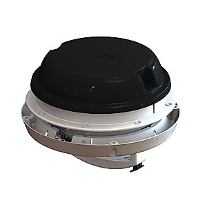 MAXXFAN DOME 00-03812B 6" Round Ventilation Fan, Exhaust Only, Easy Installation, Black