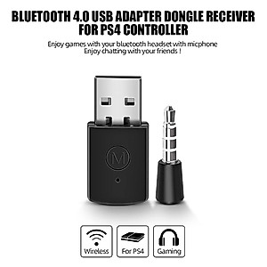 Bluetooth Dongle Adapter USB 4.0 - Zamia Mini Dongle Receiver and Transmitters Wireless Adapter Kit Compatible with PS4/PS5, Support A2DP HFP HSP