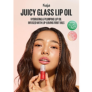 Kaja Juicy Glass Lip Oil | Hydrating, Feel Plumped and Lightweight with Vitamin Tree Fruit Oil for Glass Skin Look | 01 Rose Hip Spritz | Vegan, Cruelty-Free